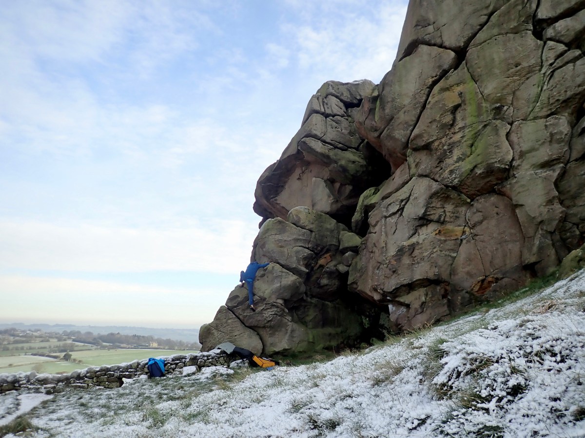 Frosty Bouldering at Almscliff – the Severe climber
